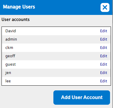 Creating, modifying, and deleting user accounts